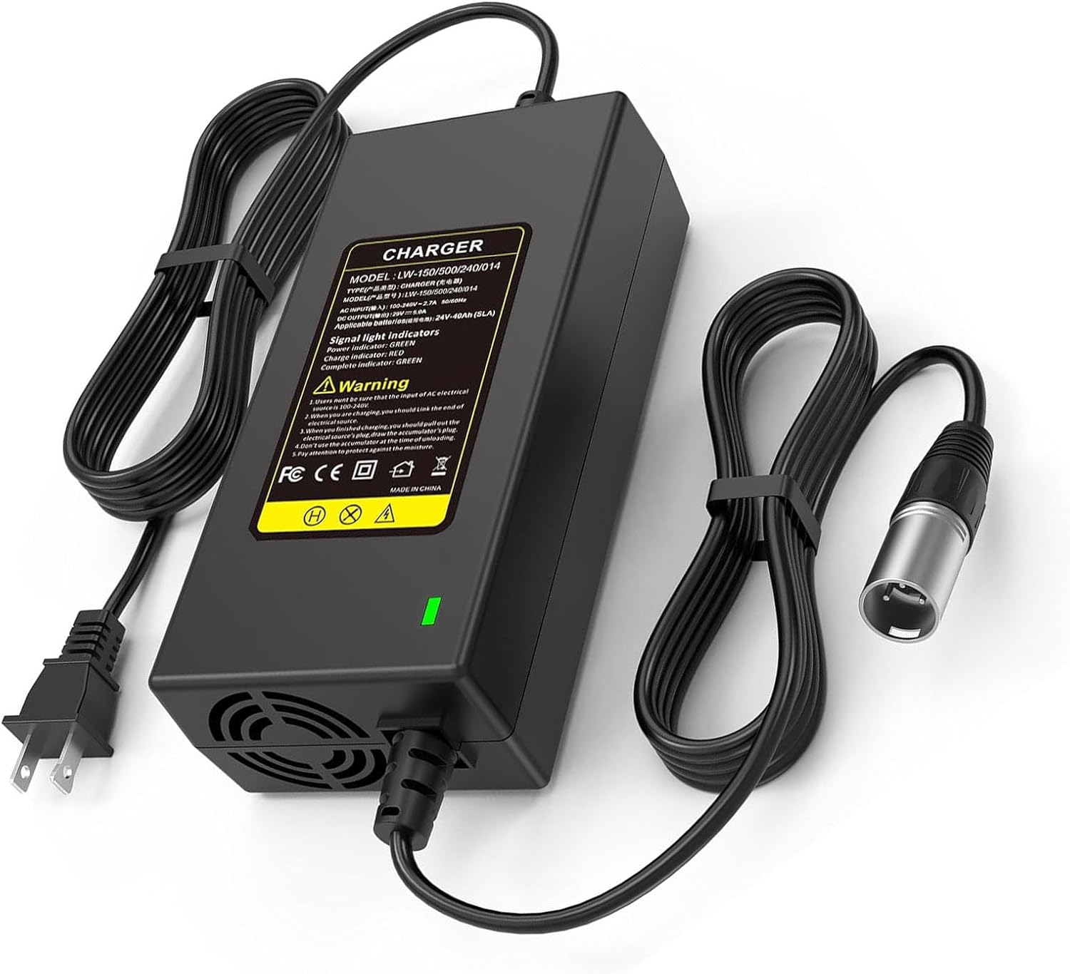 Amazon.com: 24V 5A Battery Charger for GoGo Mobility Scooter - 24V ...