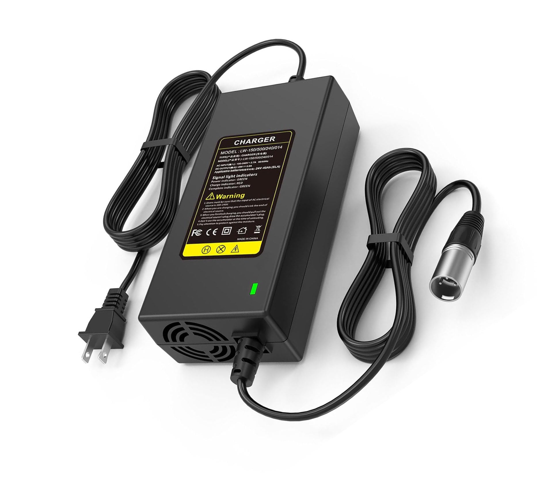 Amazon.com: 24V 5A Battery Charger for GoGo Mobility Scooter - 24V ...