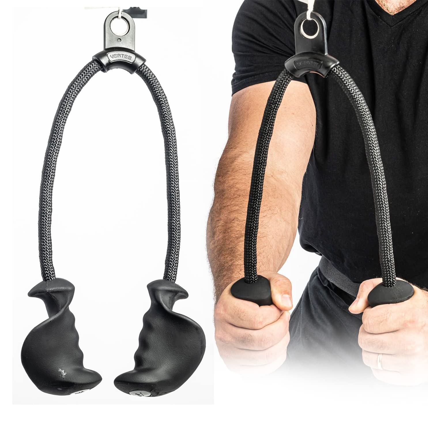 Amazon.com : Arm Shark Ergonomic Triceps Rope Pull Down Anti Slip Grip ...
