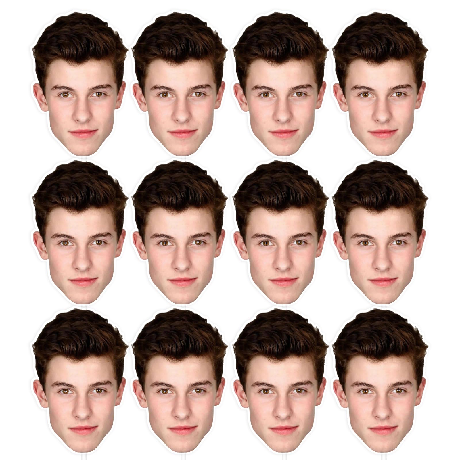 Amazon.com: Head Cutouts on a Stick Custom Face Photo Cutout Fans ...