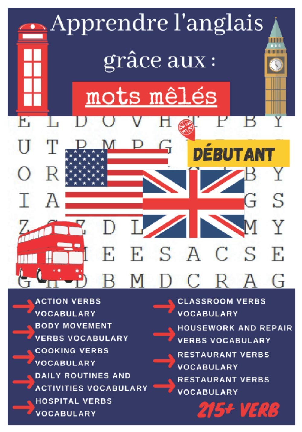 Buy Apprendre l'anglais grâce aux : mots mêlés: Mots Cachés- 215 ...