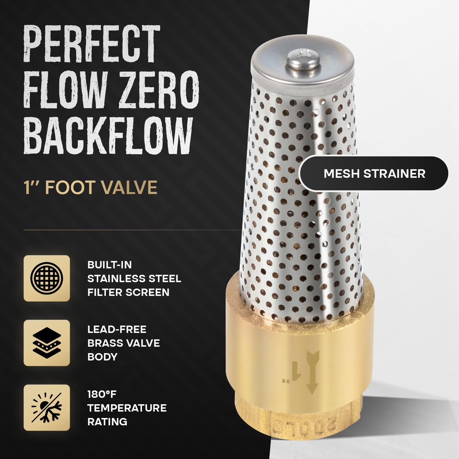 Brass Feet Brass Foot Valve 1 Inch NPT Vertical Check Valve Female ...