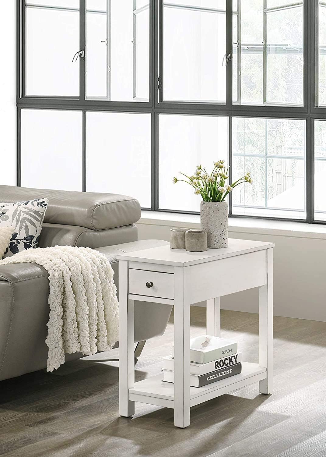 Amazon.com: New Classic Furniture Tamarack Wood 2-Drawer Nightstand ...