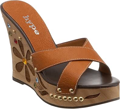 Amazon.com | Hype Women's MEA Wedge Sandal,Butterscotch,8 M | Platforms ...