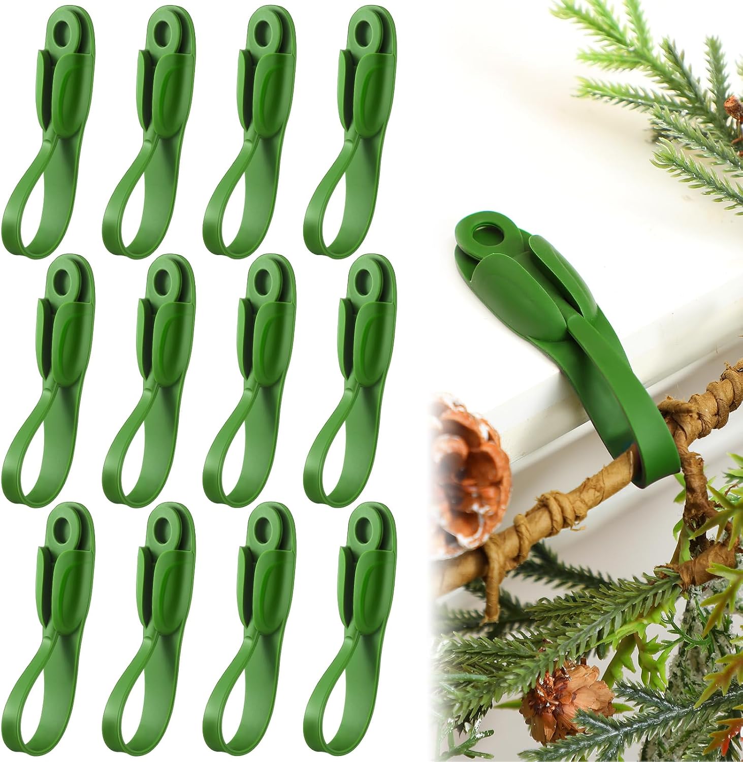 Amazon.com: Relaxweex 12 Pcs Garland Hanger for Mantle No Drill Garland ...