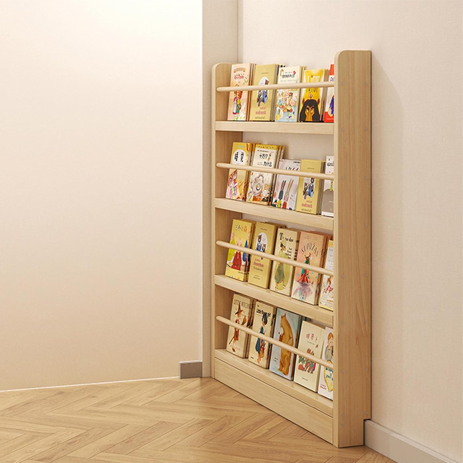 Amazon.com: Floor Bookcases Display Racks Tall Thin 10cm Standing 2-8 ...