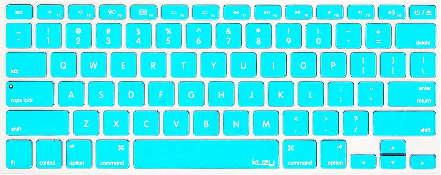 Amazon.com: Kuzy - Teal / Turquoise HOT Blue Keyboard Silicone Cover ...