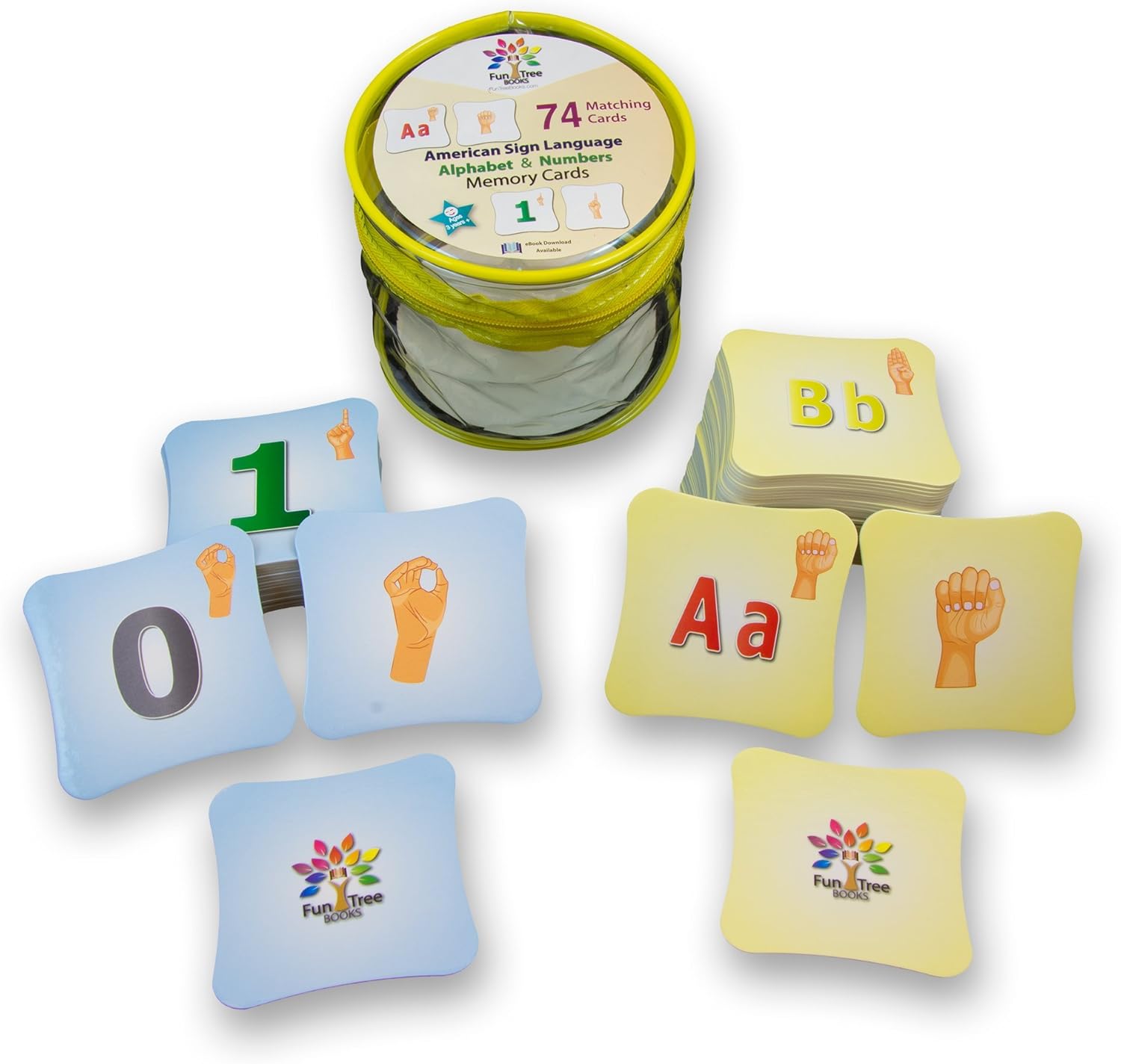 Amazon.com: Fun Tree Books Memory Match Game for American Sign Language ...