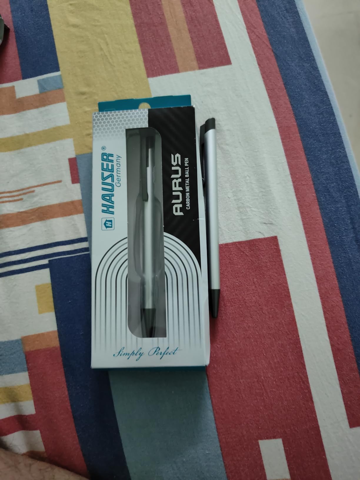 Hauser Aurus Carbon Metal Ball Pen Box Pack | Retractable Mechanism ...