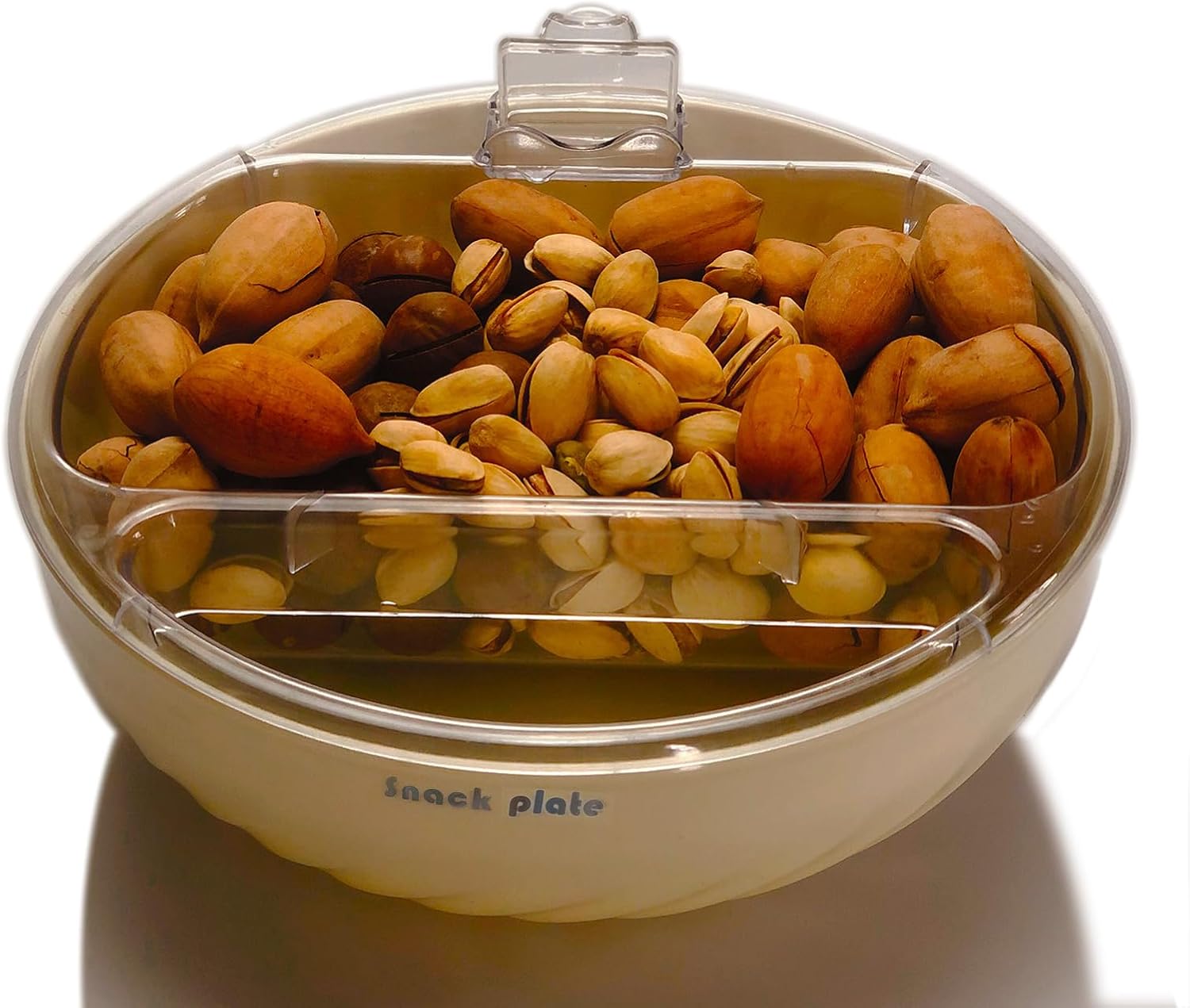 Amazon.com: Nuoyunova Double Dish for Fruit and Nut Flexible separation ...