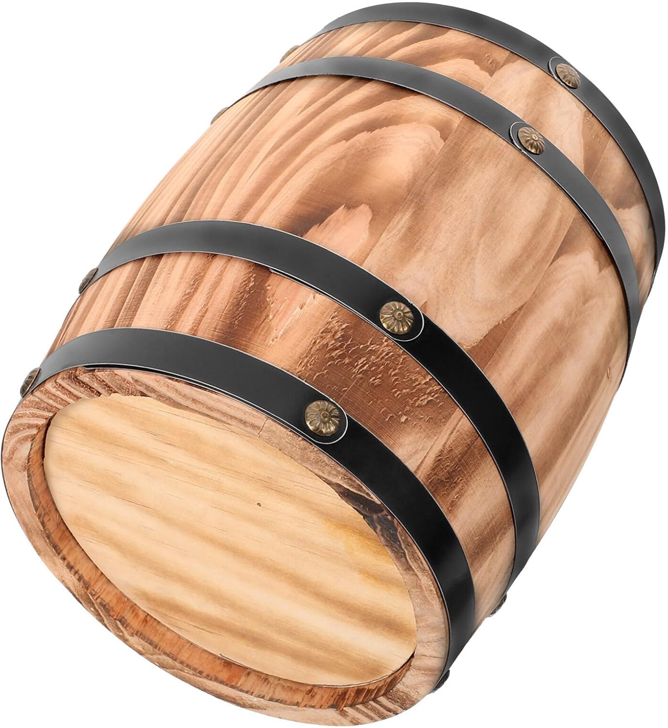 Amazon.com: HOLIDYOYO Handmade Oak Barrel Decoration 7.87 Inch Wood ...