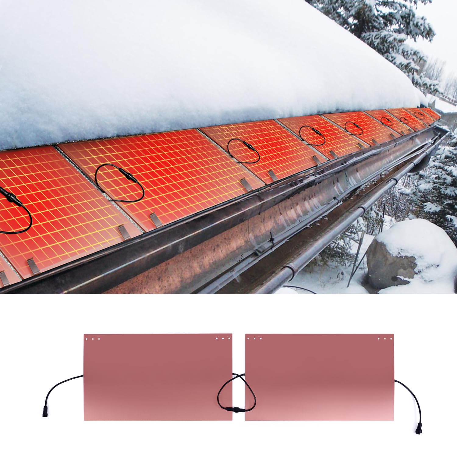 H&G lifestyles Roof Heat Metal Panel for Ice Dams Heating Snow and Ice ...