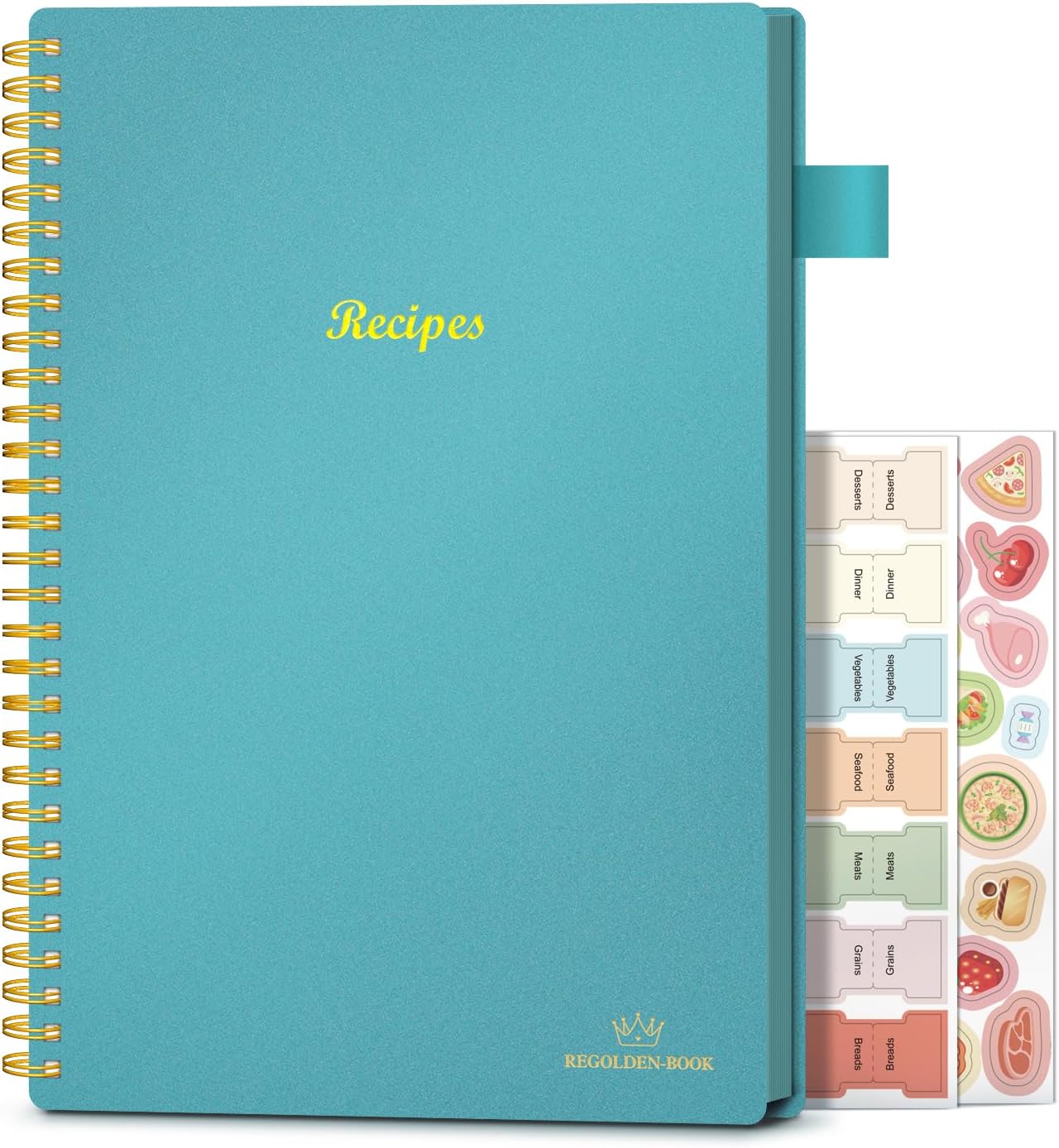 Regolden-Book Recipe Book to Write in Your Own Recipes, Blank Recipe ...