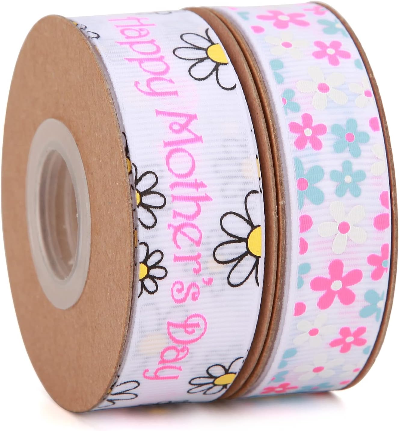 Amazon.com: Meseey 20 Yards Mom Ribbon Happy Mother's Day Daisy Floral ...