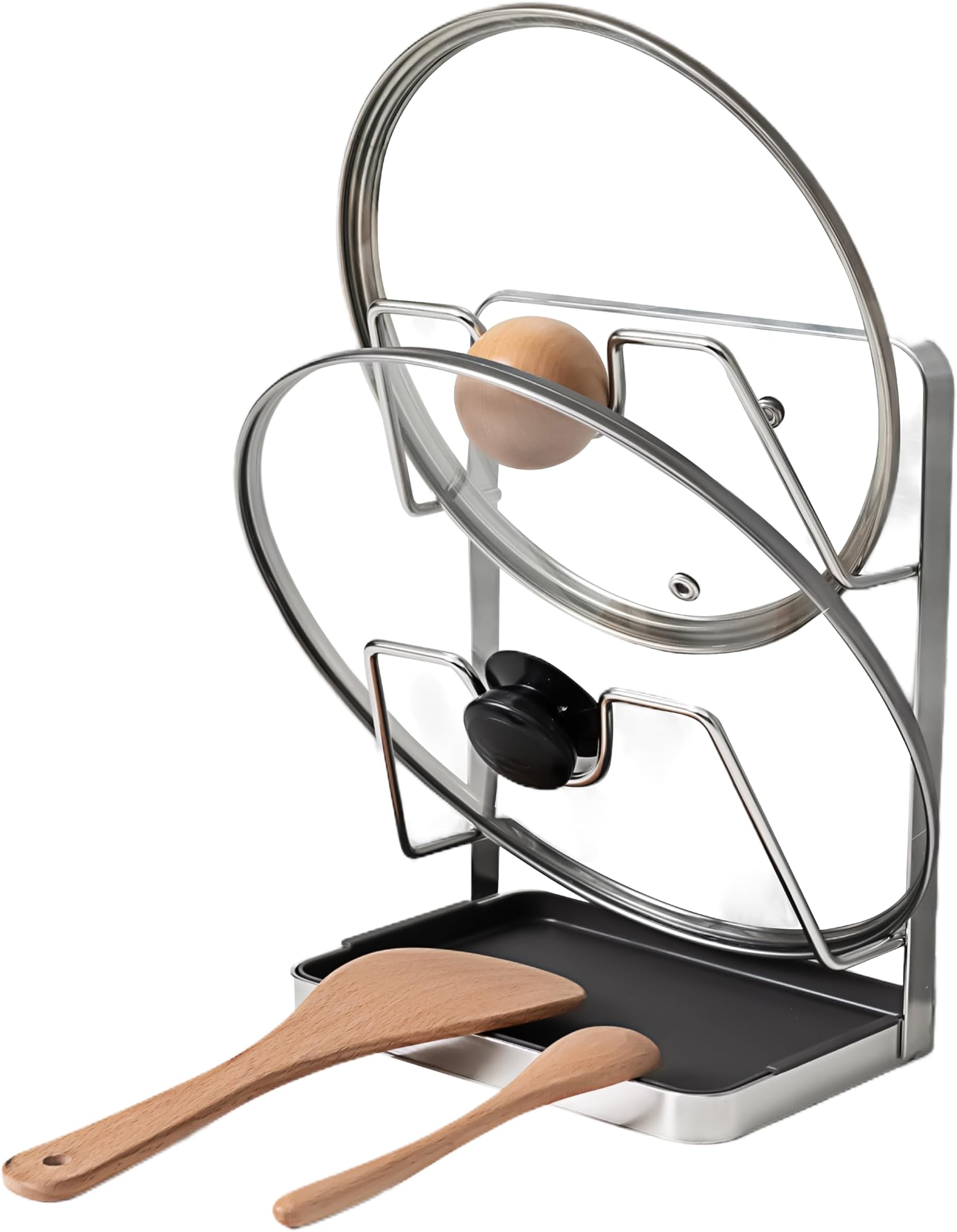 Amazon.com: Yummy Sam Pot Lid Holder and Spoon Rest, Stainless Steel ...