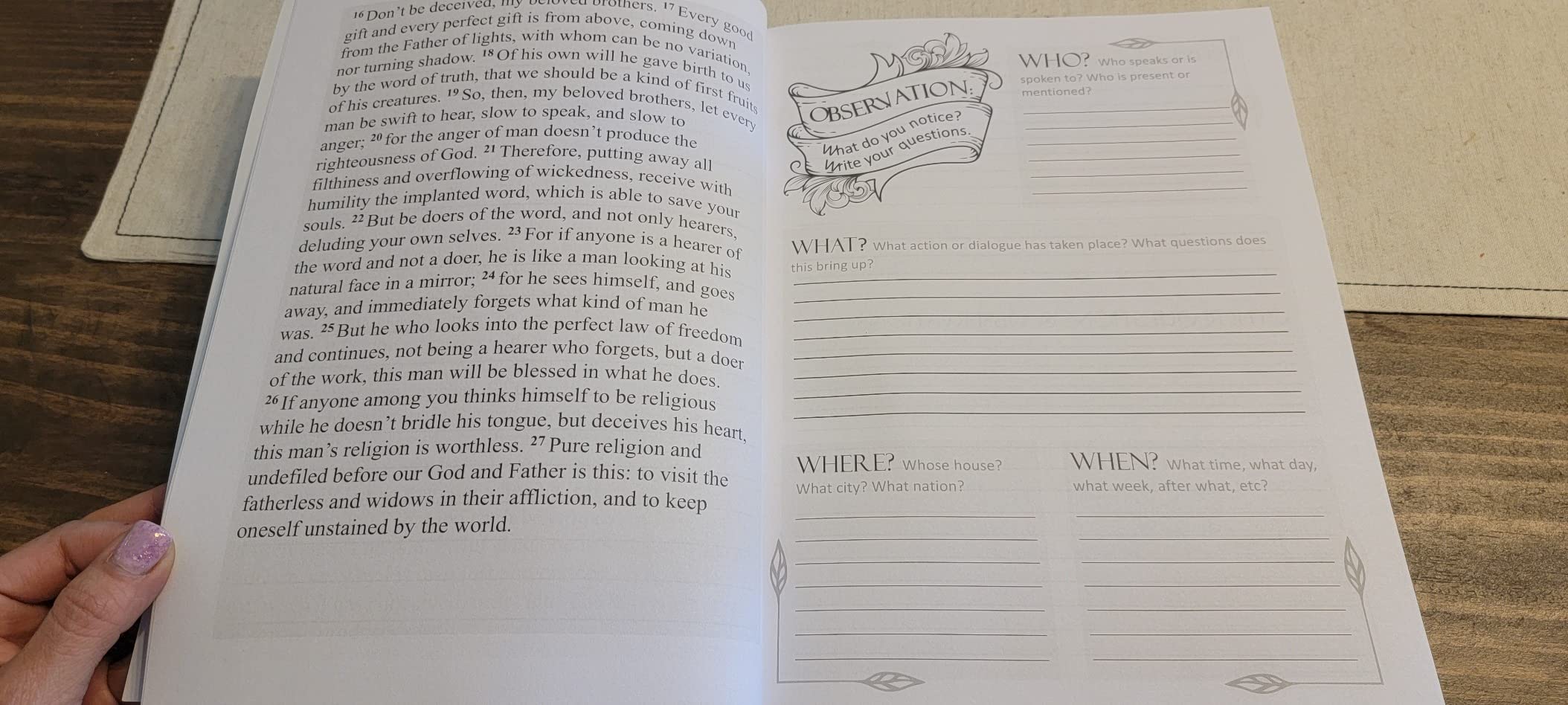 James Inductive Bible Study Workbook: Full text of the book of James ...