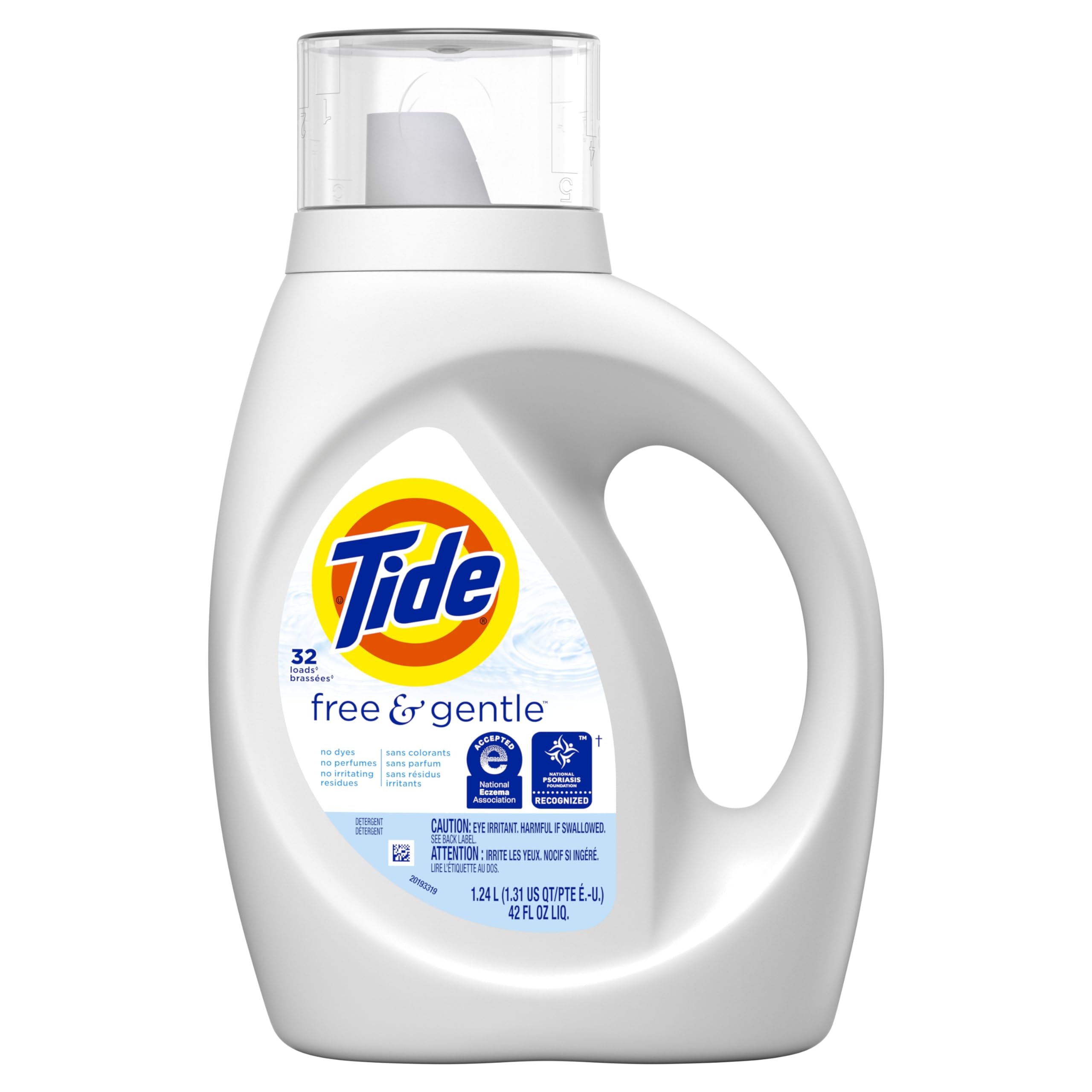 Tide Free & Gentle Liquid Laundry Detergent, 32 loads, 42 fl oz ...