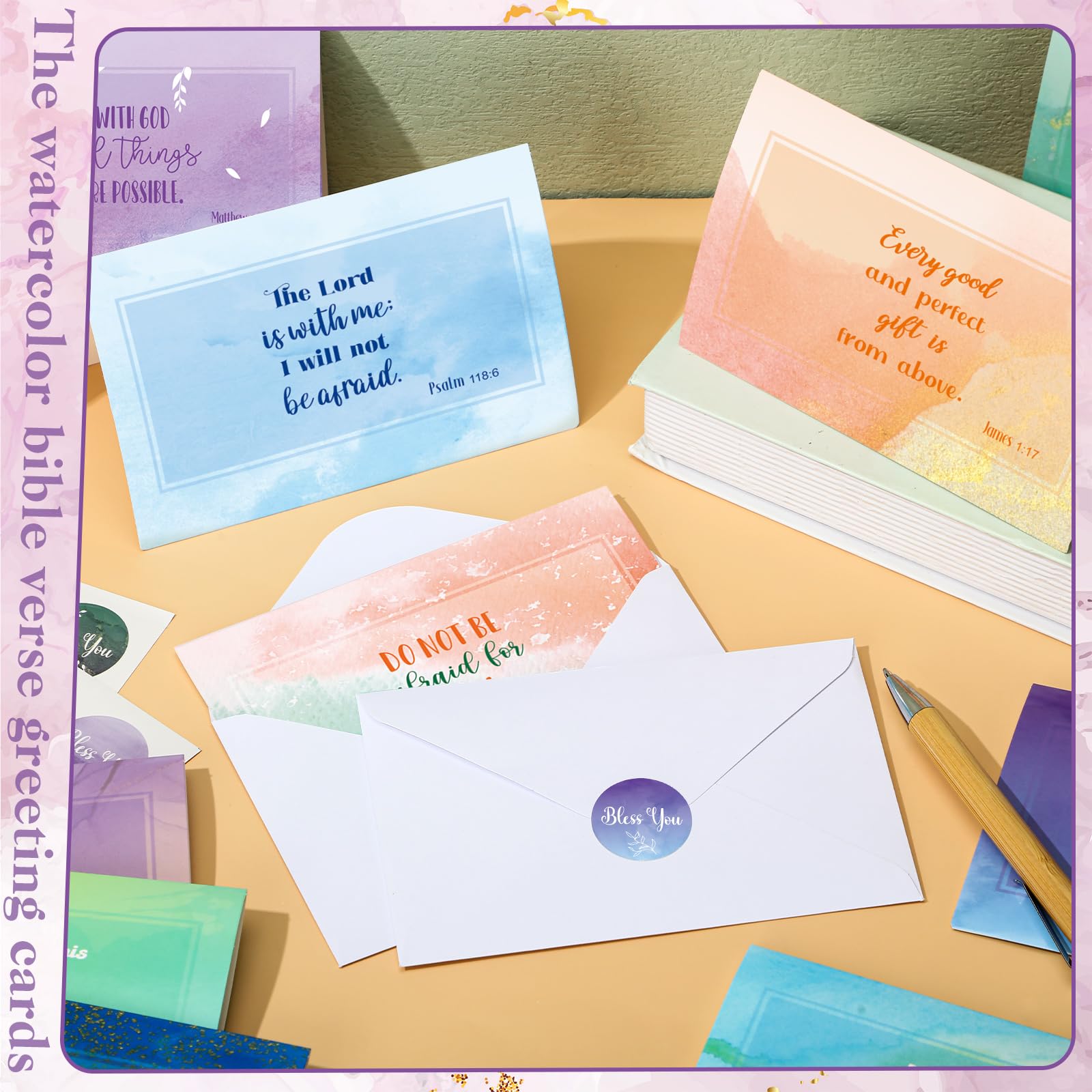 Snapklik.com : 120 Set Inspirational Christian Greeting Cards Bulk