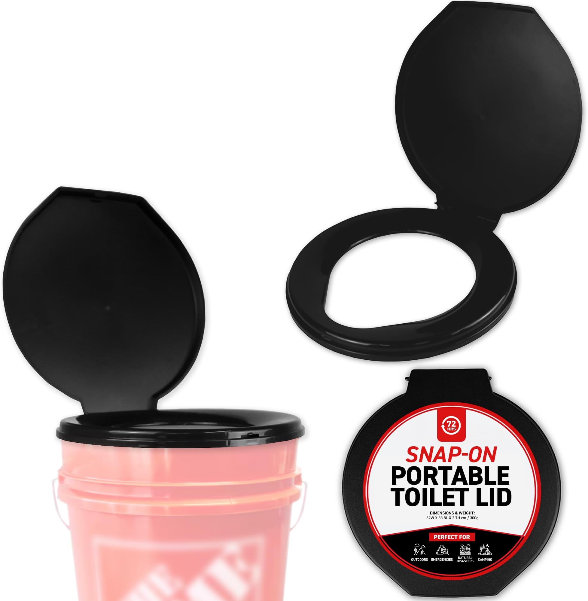 ASR Outdoor Camping Toilet, 5 Gallon Bucket Portable Toilet Seat with ...