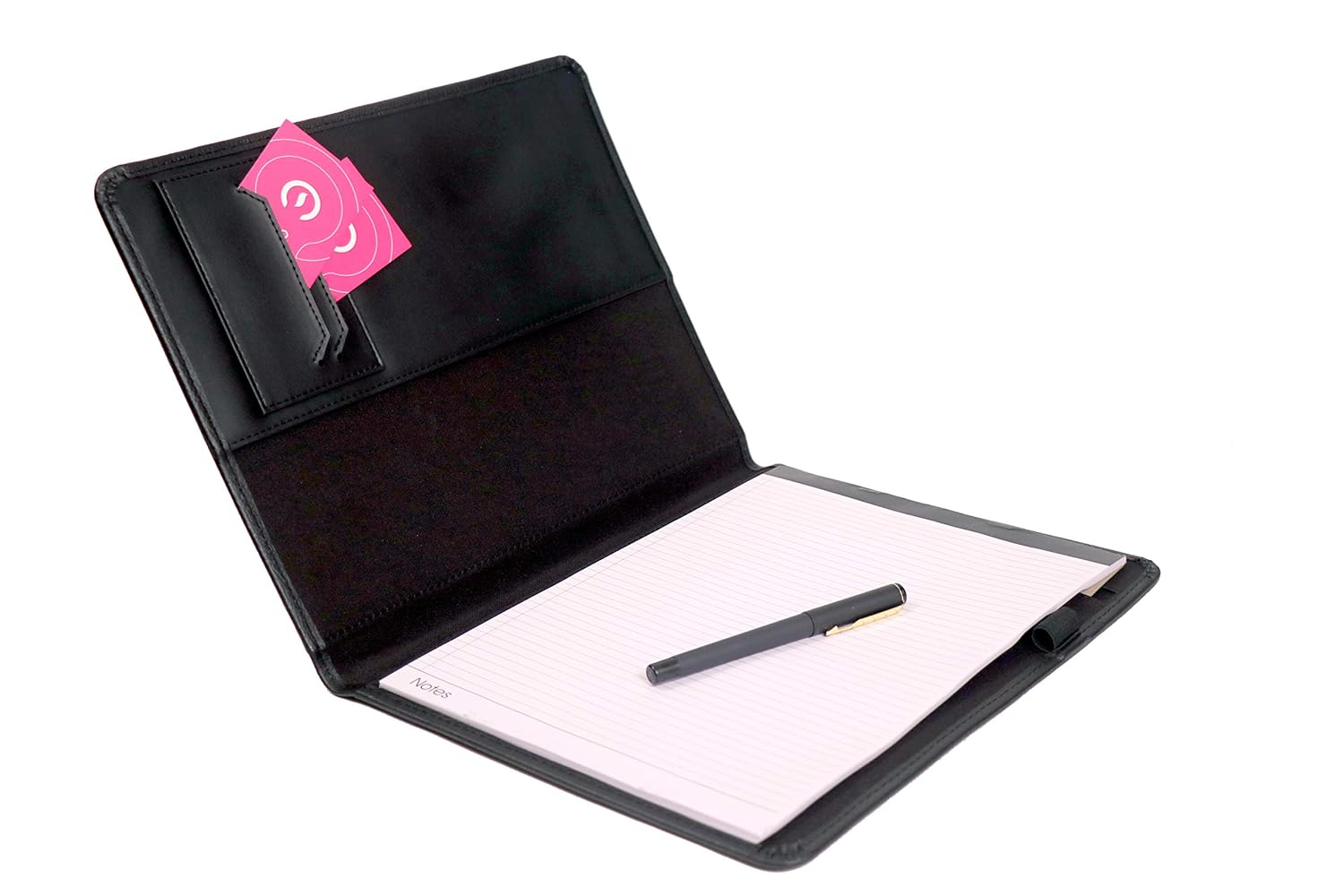 Eurostyle Corporate Executive Black Vegan Leather Padfolio ...