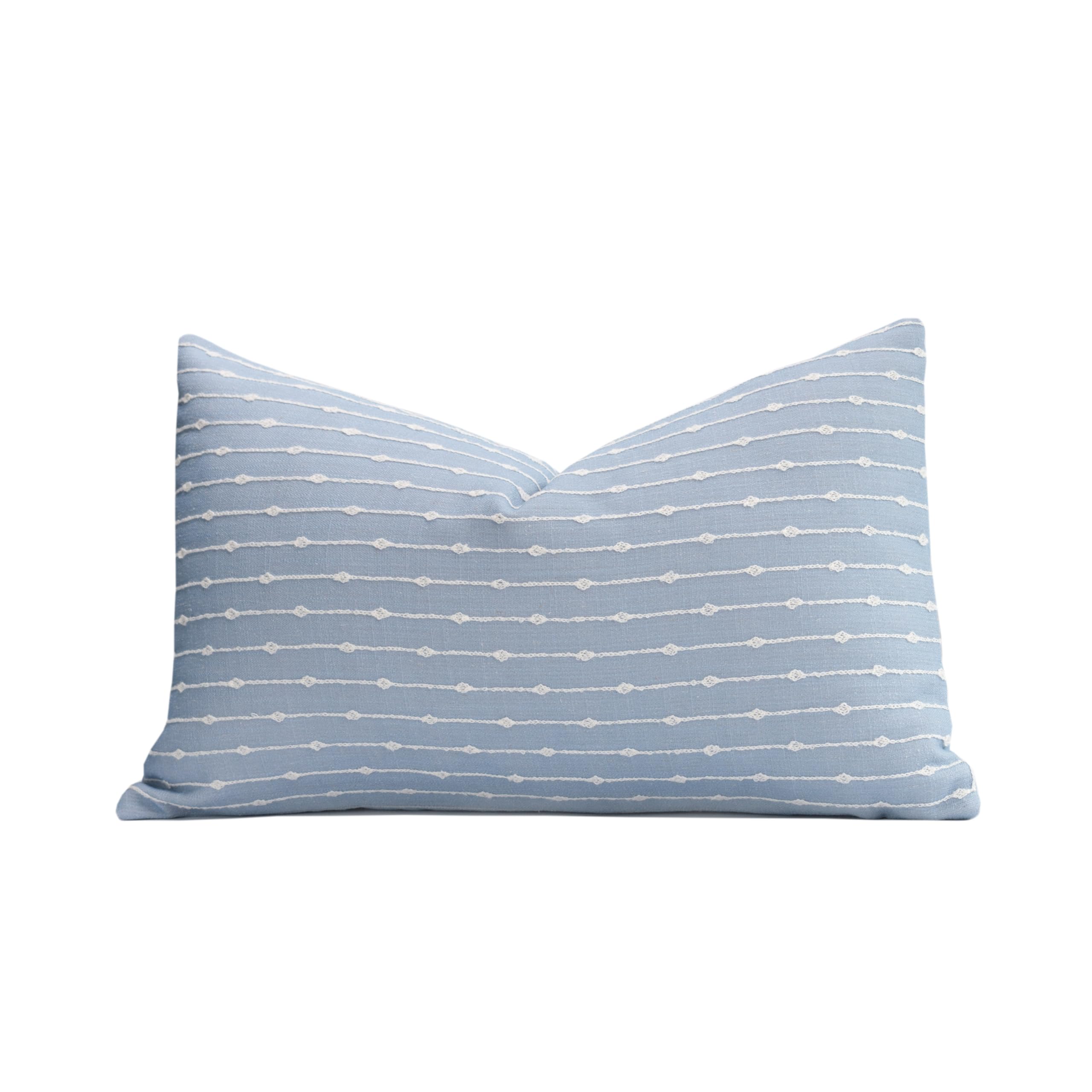 Amazon.com: Crumbs Home Coastal Linen Indoor Outdoor Lumbar Pillow ...