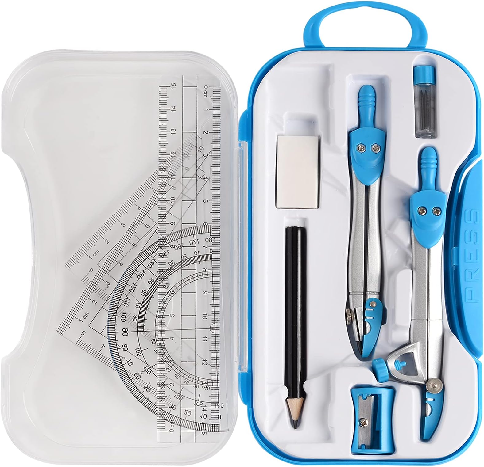 Amazon.com : Compass Geometry Tool Protractor and Compass Set with ...