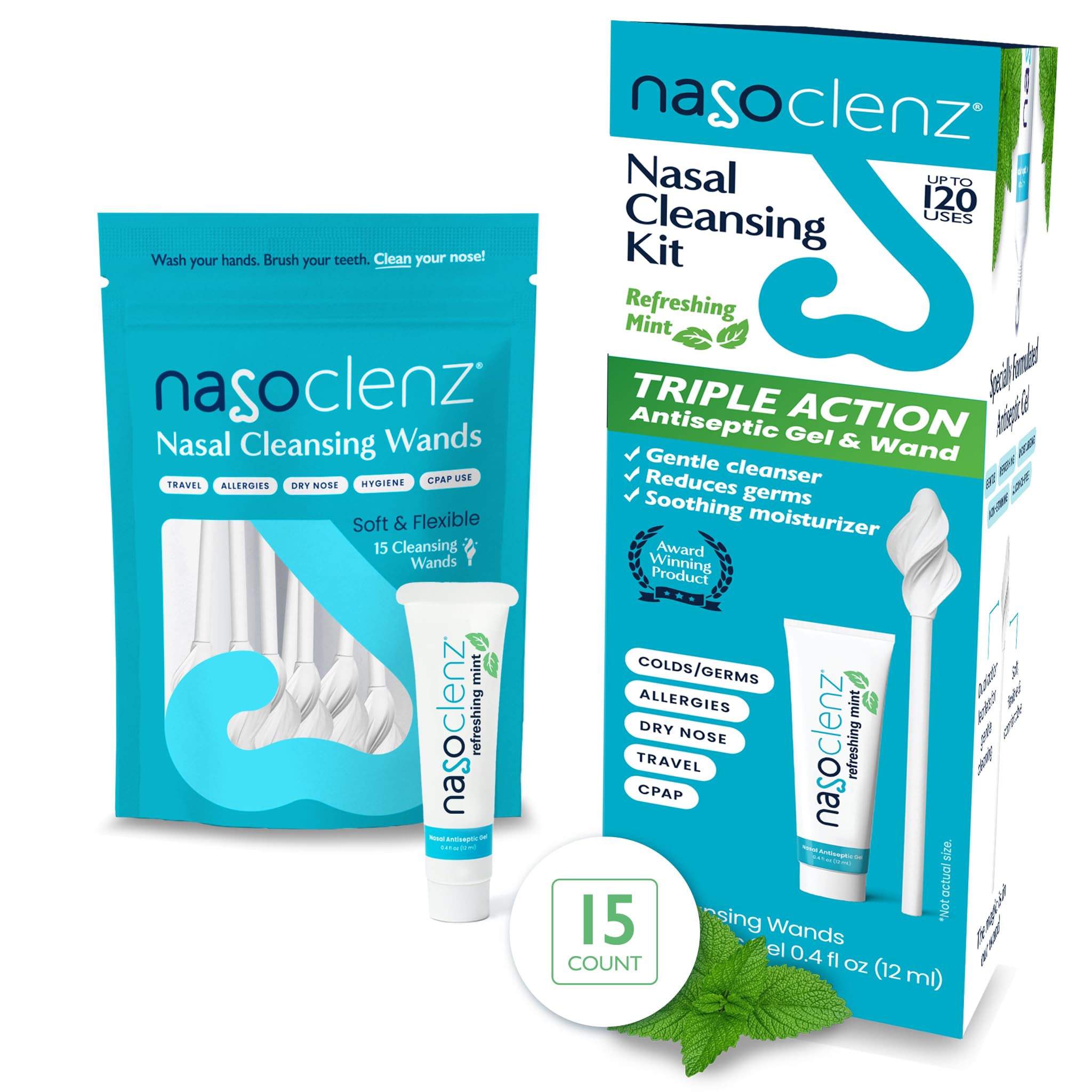 Amazon.com: NasoClenz Nasal Cleansing Kit – Gentle, Washable Wand ...