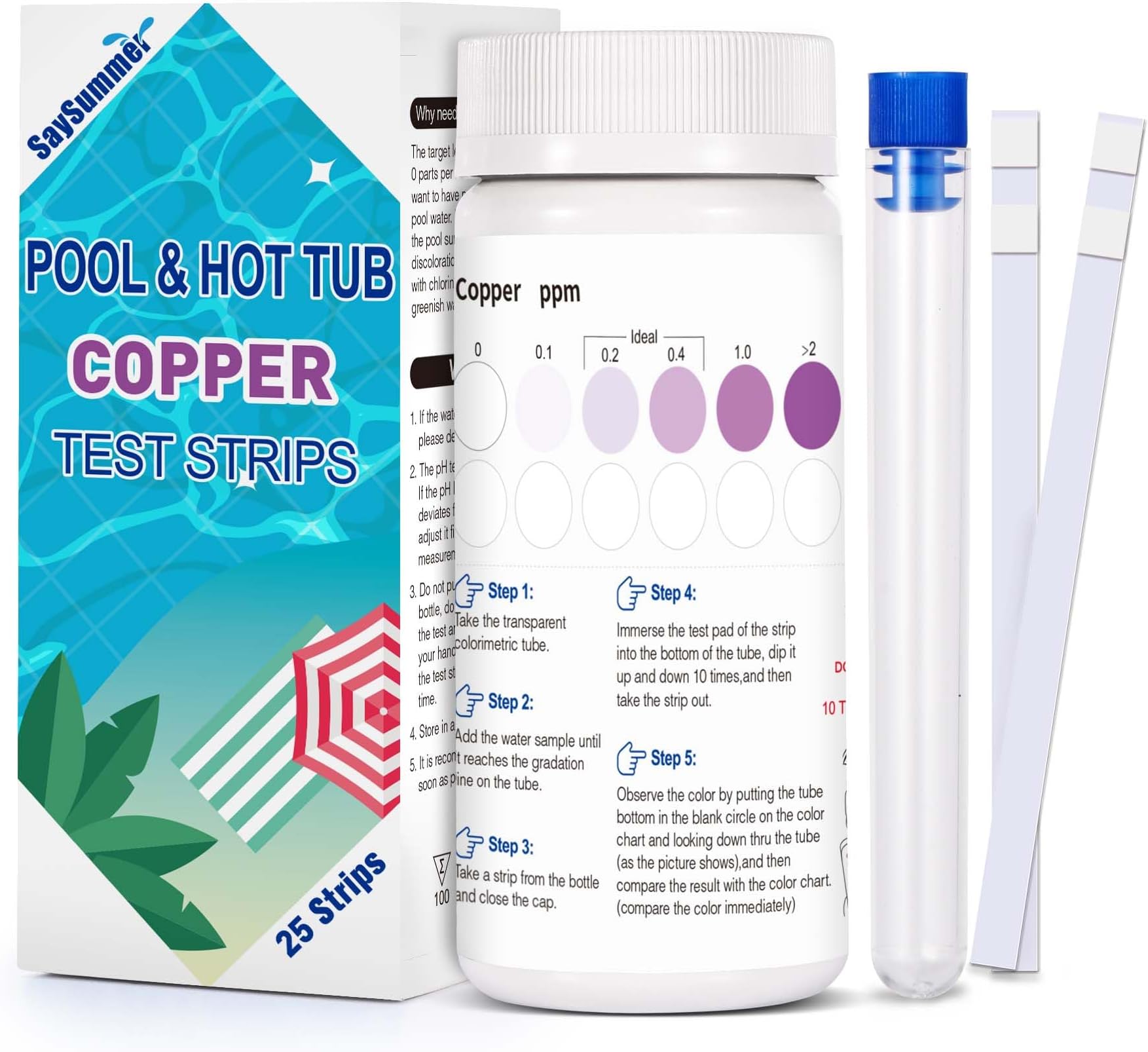 Amazon.com: AquaChek Copper 3-in-1 test strips : Patio, Lawn & Garden