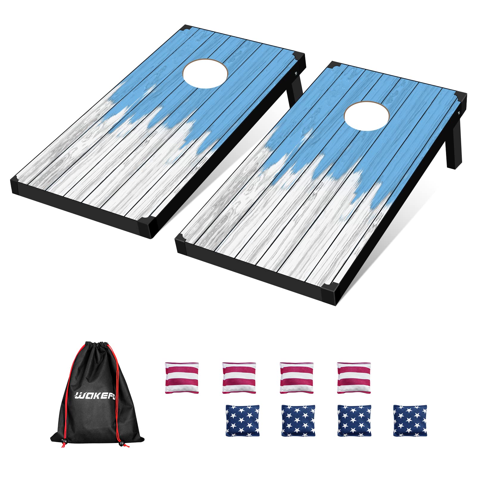 Corn Holes Game Set-Cornhole Set Regulation Size w/ 8 Corn Hole Bean ...