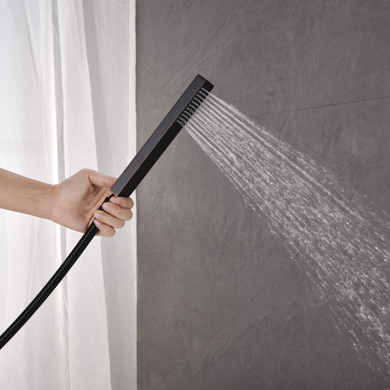 Snapklik.com : Wowkk Freestanding Bathtub Faucet Tub Filler Waterfall ...