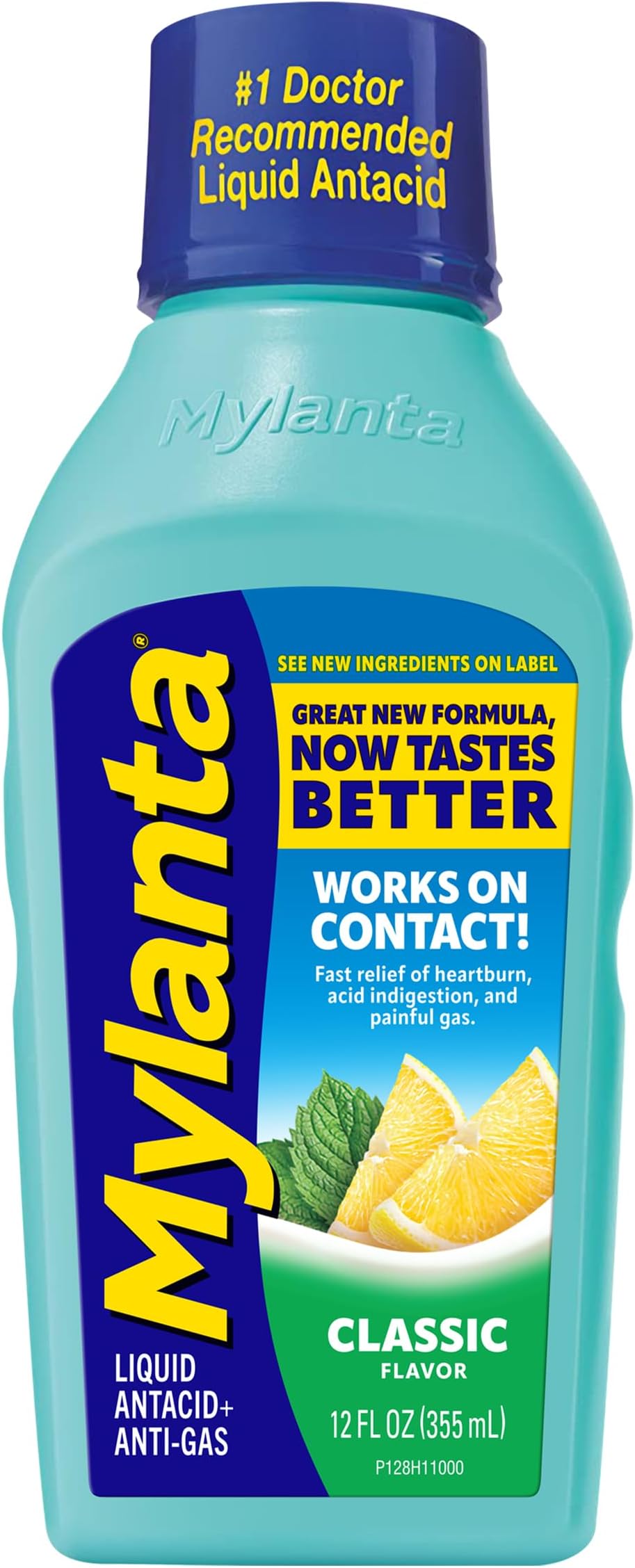 Amazon.com: Mylanta Heartburn and Gas Relief, Liquid Antacid, Classic ...