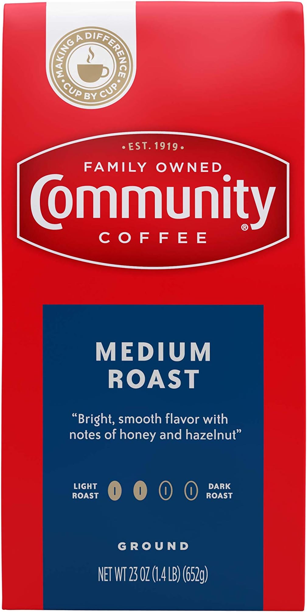 Amazon.com : Community Coffee Medium Roast Ground Coffee, 23 Ounce Bag ...