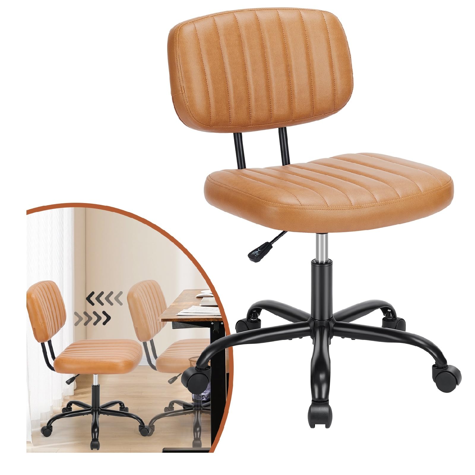 Snapklik.com : NEWBULIG Small Office Chair Armless