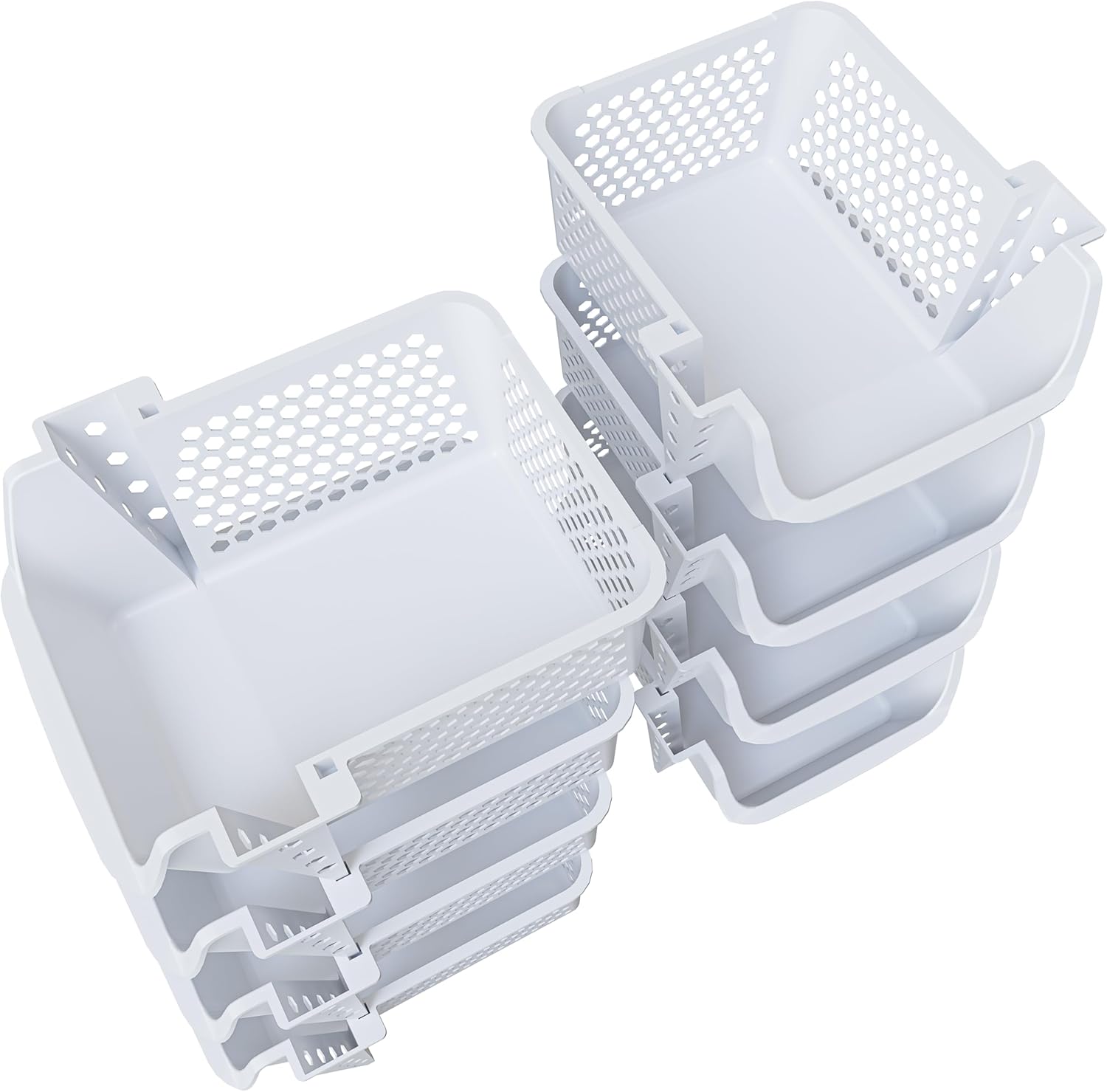 Skywin Contenedores de almacenamiento apilables de plástico para ...