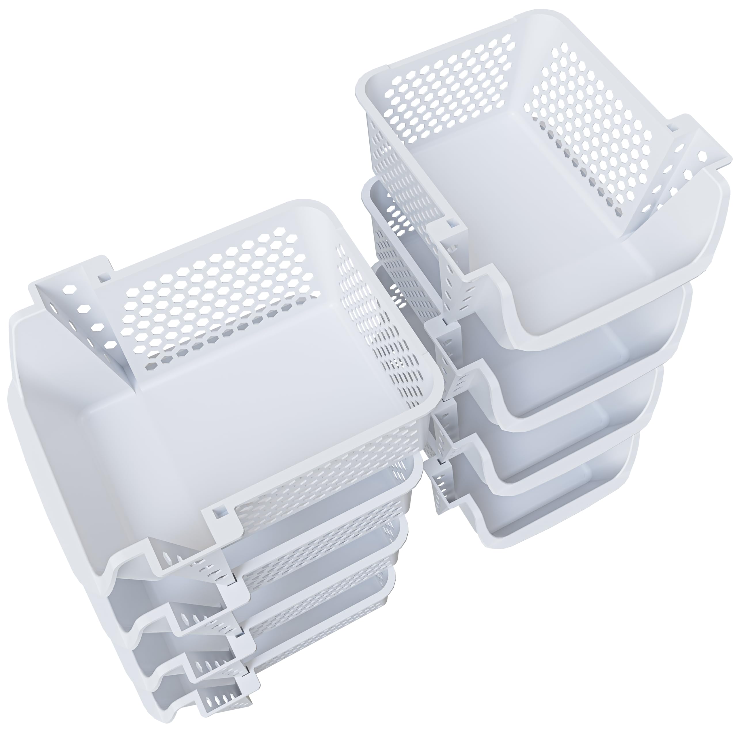 Snapklik.com : Skywin Plastic Stackable Storage Bins For Pantry - 4 ...