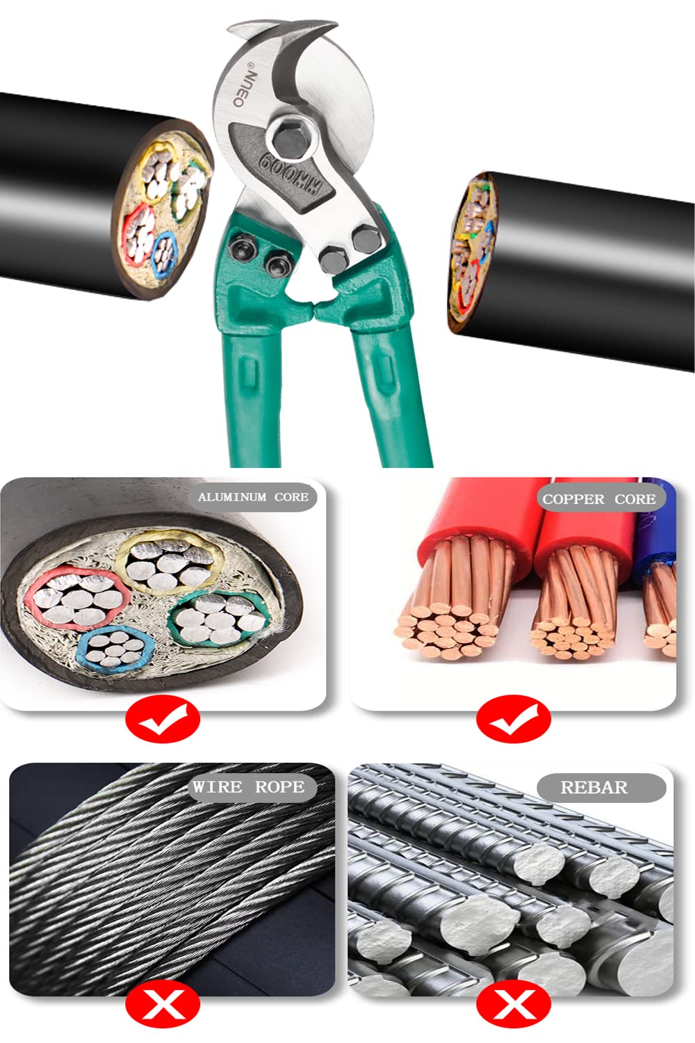 Steel Cable Cutters?18” Inch Stainless Steel Wire Rope Cutter Cuts Up ...