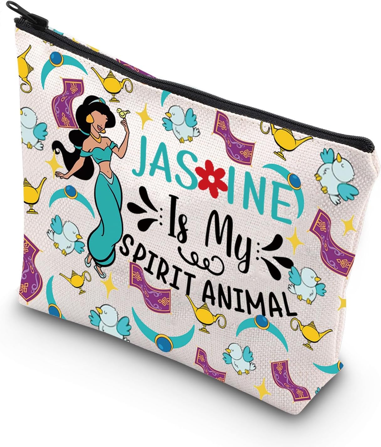 Amazon.com: JNIAP Princess Jasmine Cosmetic Makeup Bag Princess Jasmine ...