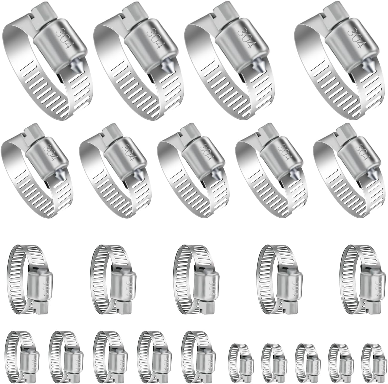 Amazon.com: 6Pcs Hose Clips 7/8''-1 1/2''(40-63mm) Jubilee Clips ...