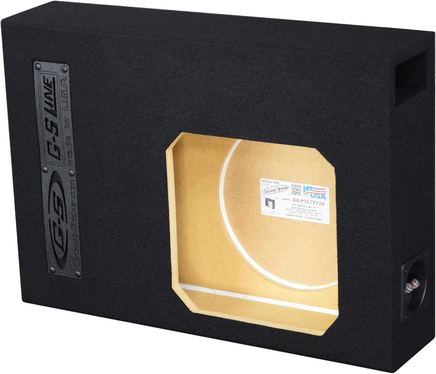 Amazon.com: Single Ported Sub Box Slim Subwoofer Enclosure Ground ...