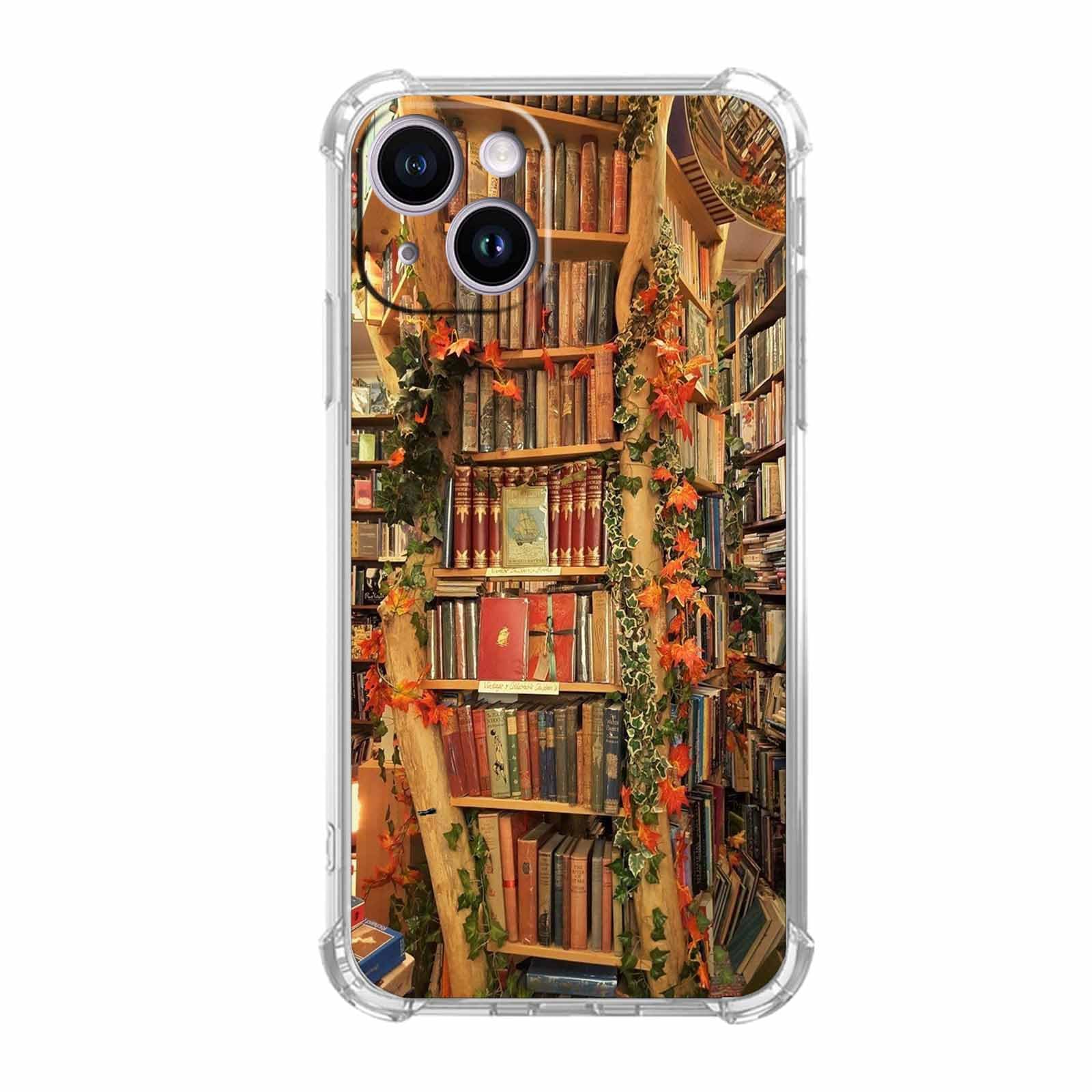 Amazon.com: Nsyosio Vintage Bookstore Case for iPhone 15,Aesthetic Old ...