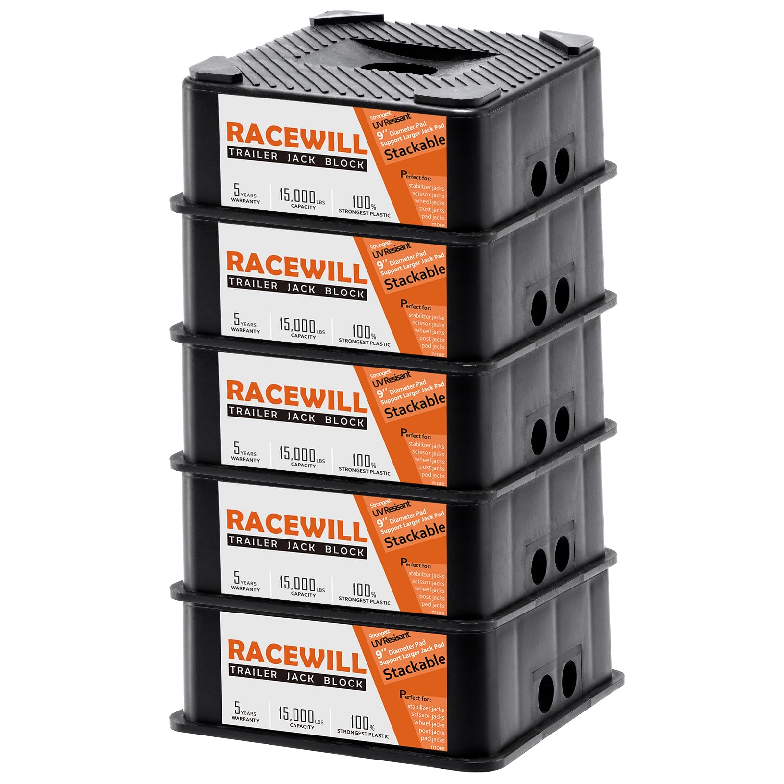 Trailer Jack Block: 5 Pack RV Camper Stabilizer Blocks for Travel ...