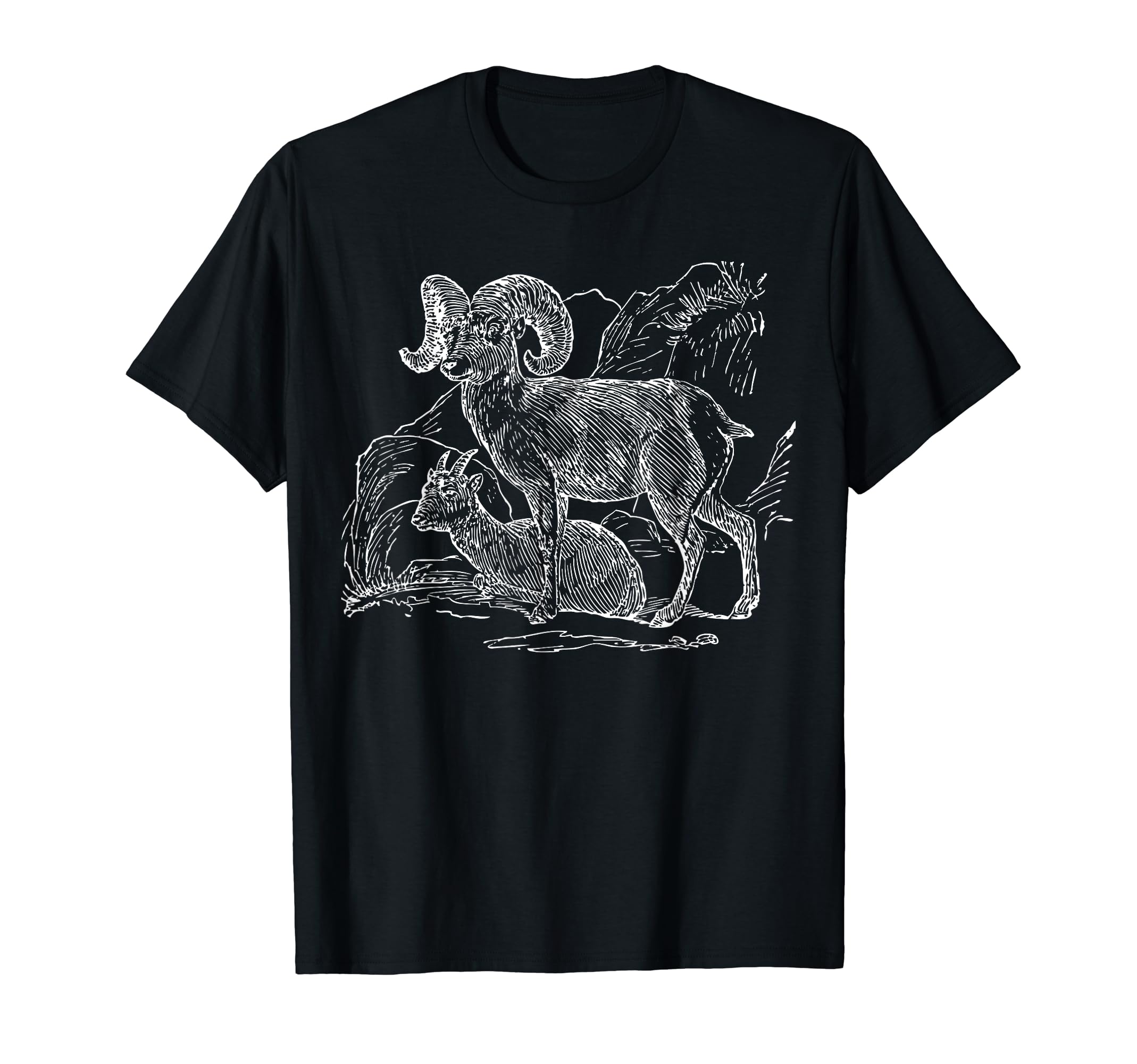 Amazon.com: Bighorn Sheep T-Shirt Ram Sheep Tee Shirt T-Shirt ...