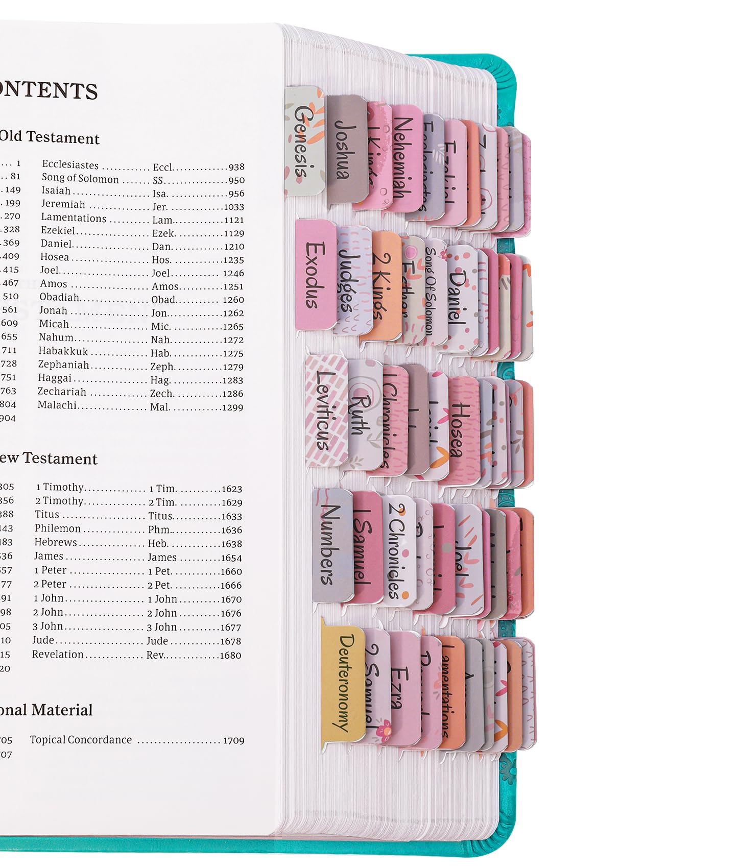 Snapklik.com : Laminated Bible Tabs For Women & Men - Large Print Tabs ...