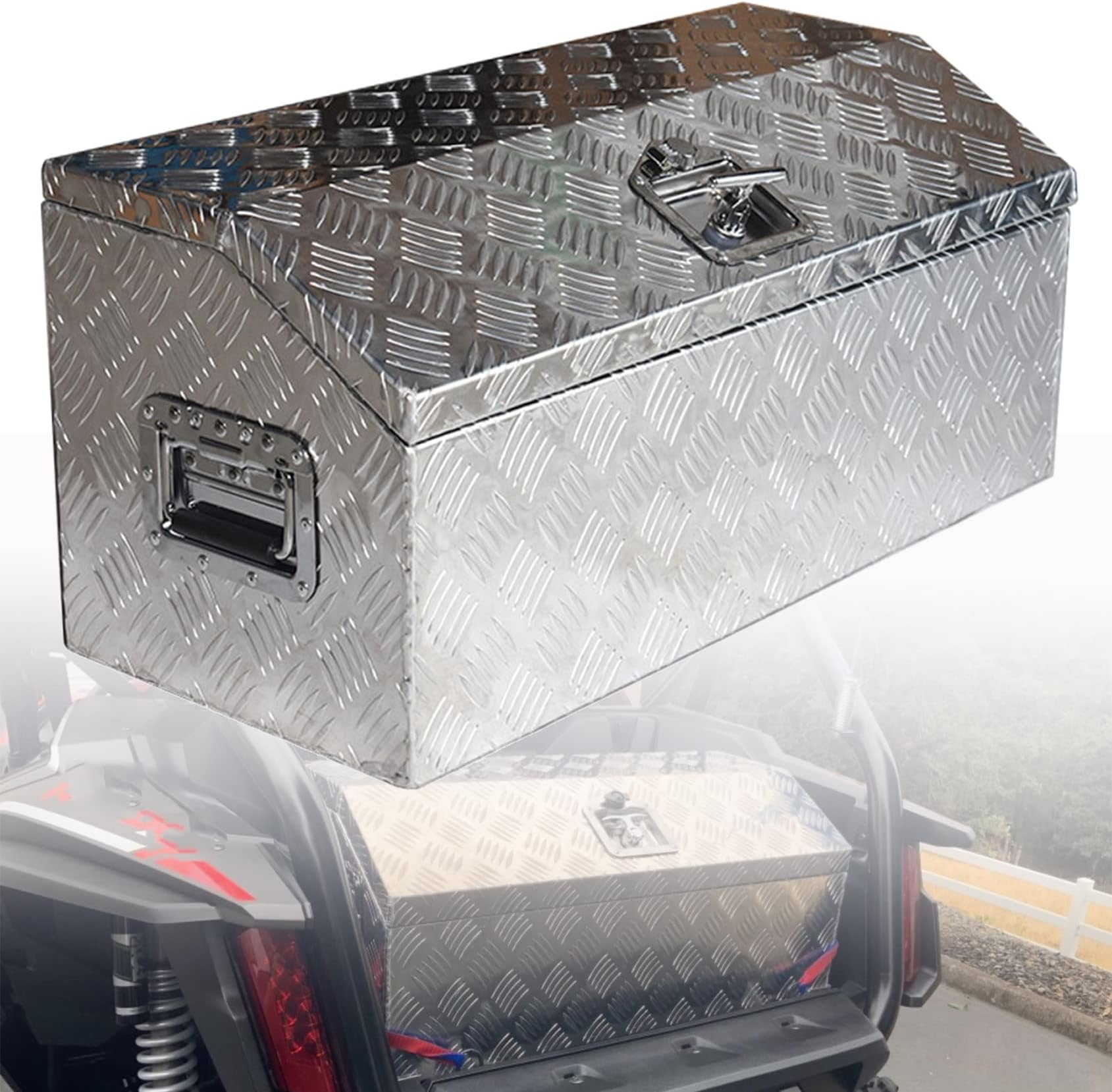 Amazon.com: ANTUKO 30 Inch Aluminum Trailer Tool Box for ATV Truck ...