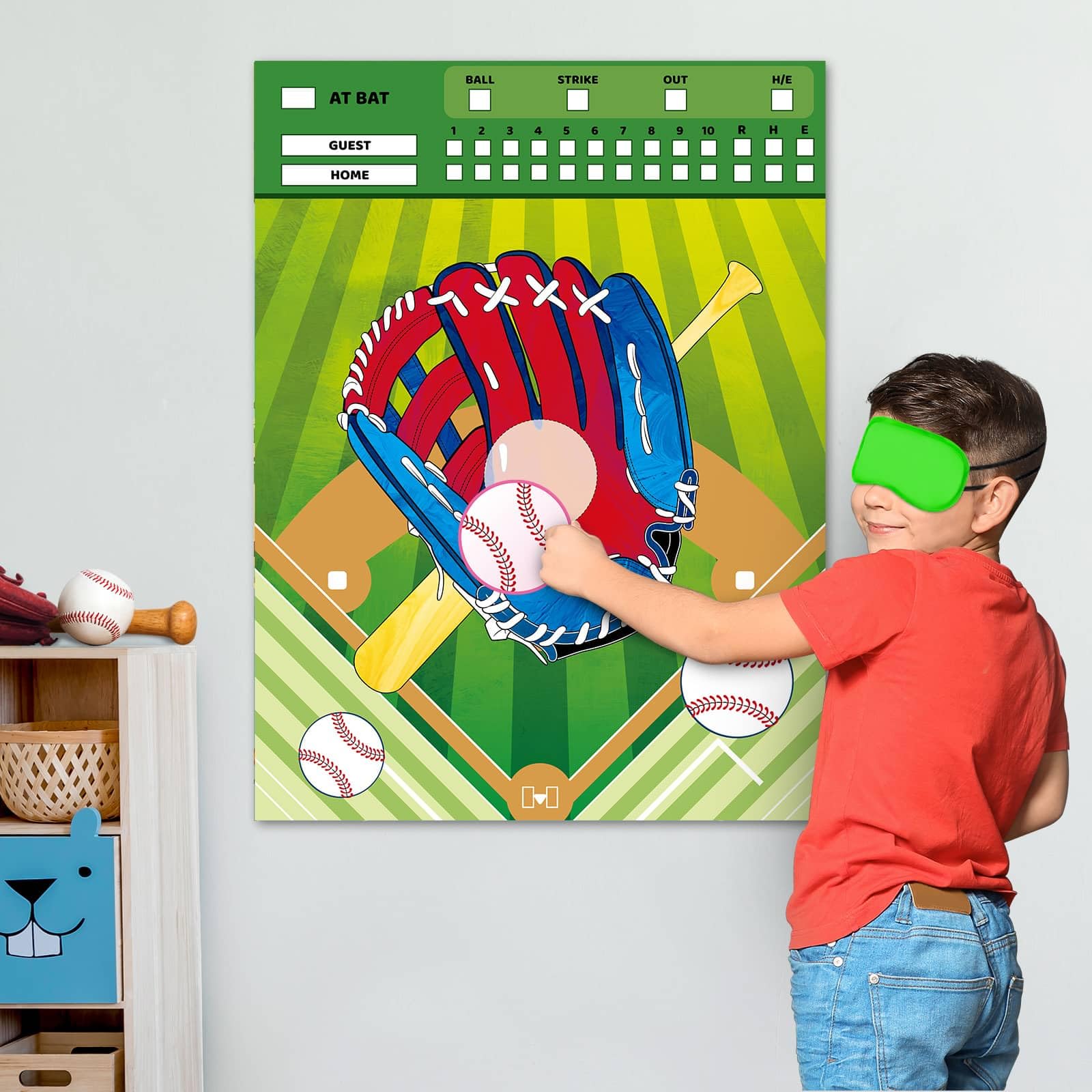Snapklik.com : WERNNSAI Pin The Baseball On The Glove Game - Sport ...