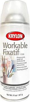 Amazon.com: Krylon® Workable Fixatif 11 oz. Aerosol Spray - Lasting ...