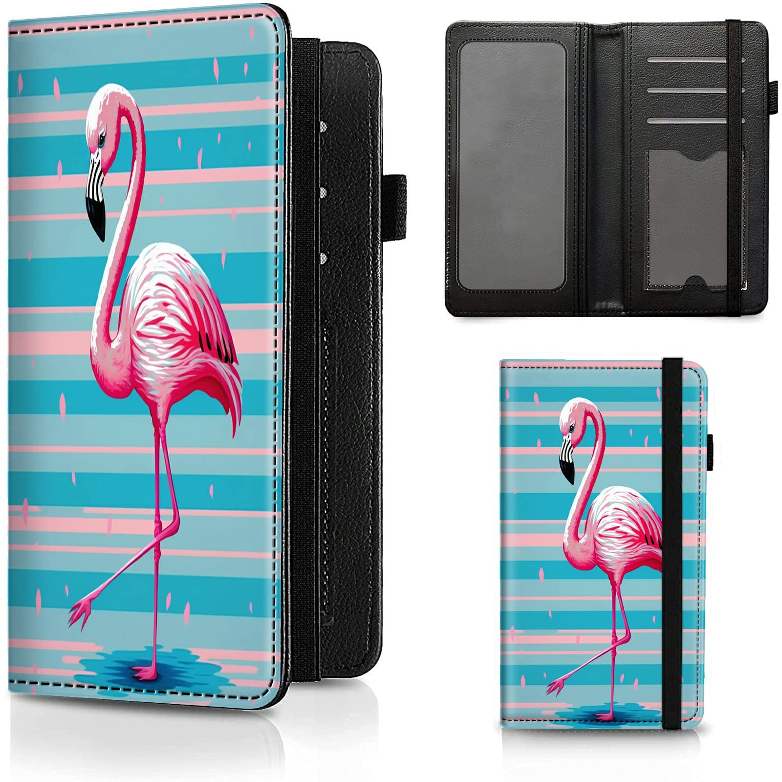 Amazon.com: BEOTIWAD Checkbook Cover Flamingo Pink Pattern Premium ...