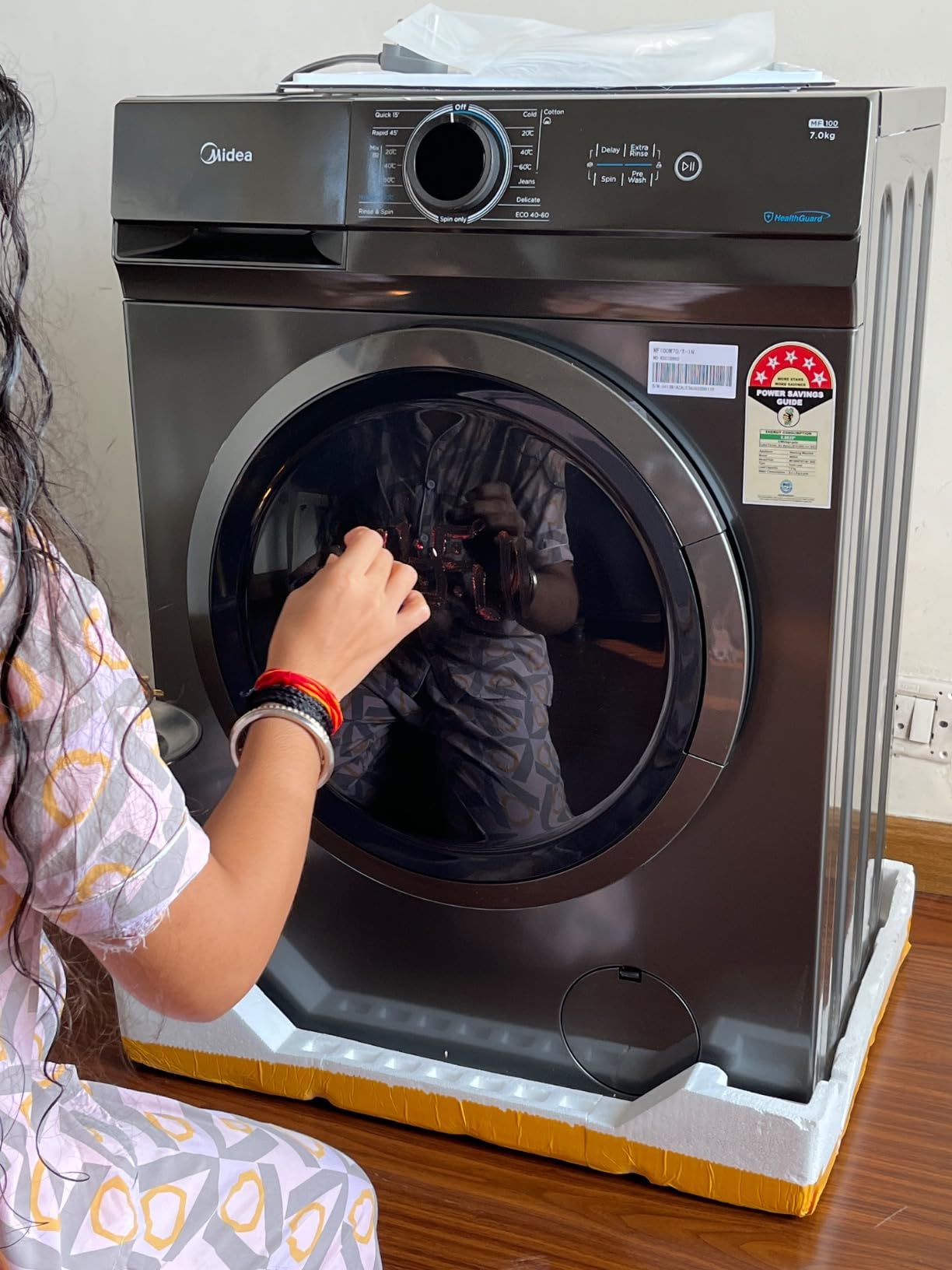 Midea 7 Kg 5 Star Fully Automatic Front Load Washing Machine (MF100W70 ...