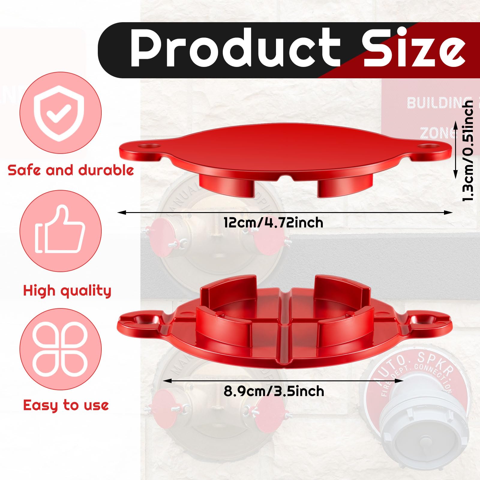 Xuhal Fire Sprinkler Covers Fire Department Connection Caps Red with ...