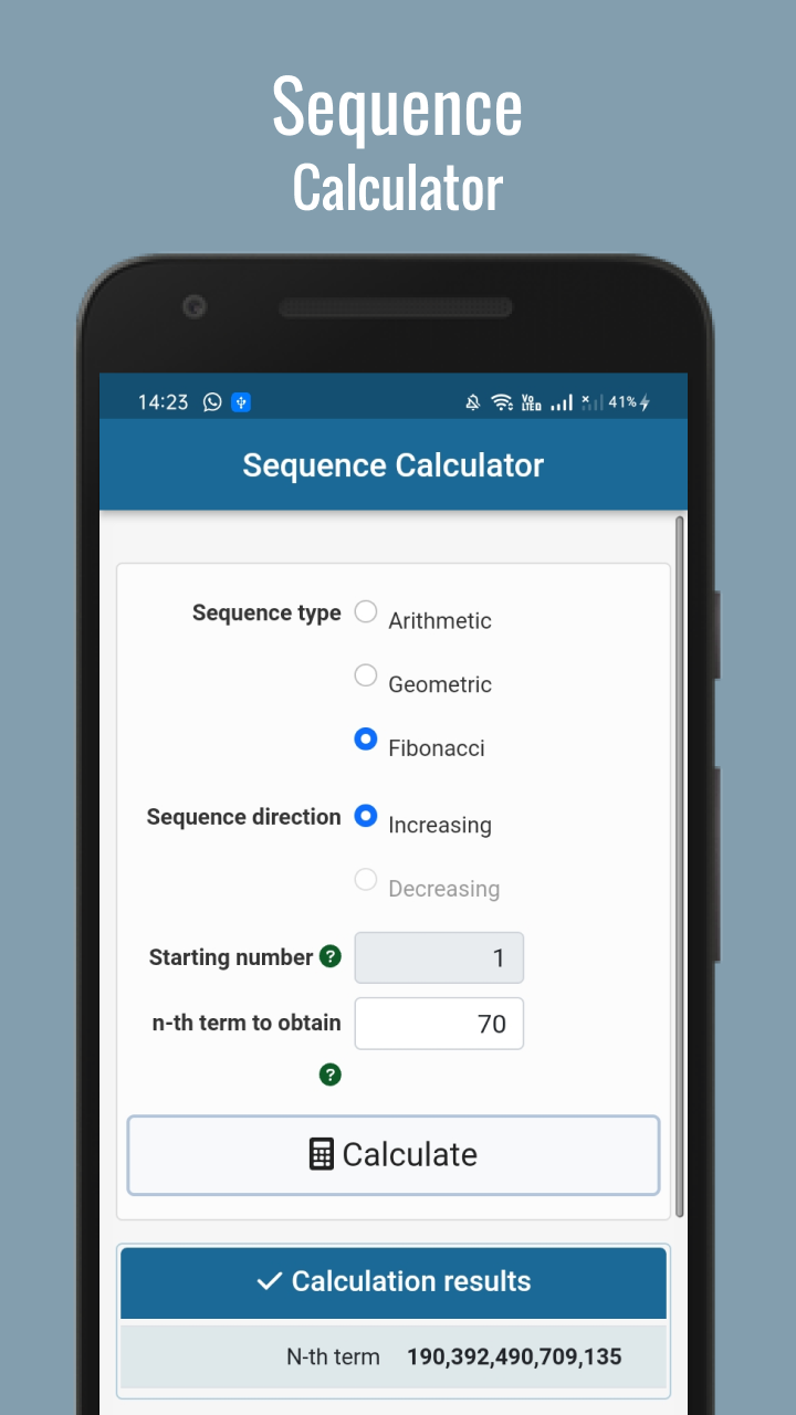 Sequence Calculator - App on Amazon Appstore